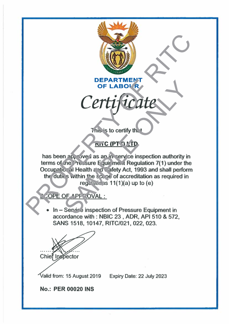 RITC Pty Ltd – Wide and diversified range of Third-Party Inspection and ...